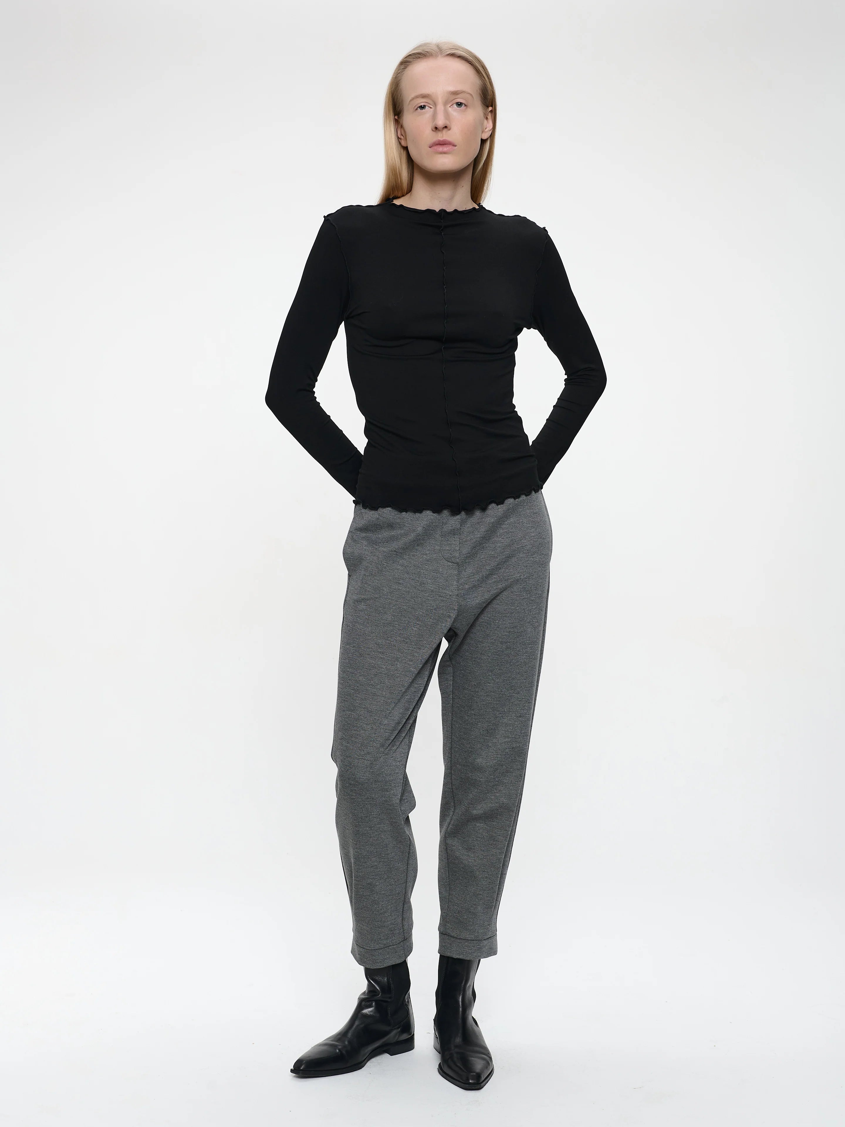 Jane Lushka - Women's Janette top Janette P - Black - Kings Road Fashions